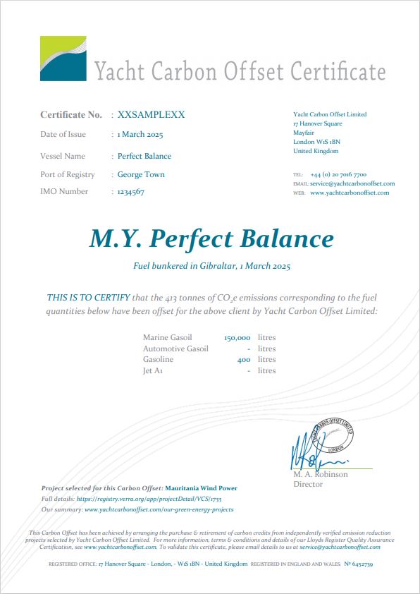 Our Service - Yacht Carbon Offset